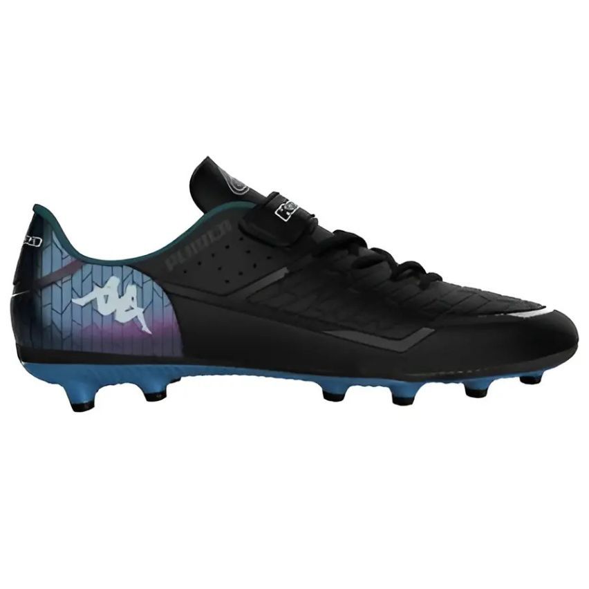 Botas Rugby Niño FG Negro Azul - Kappa