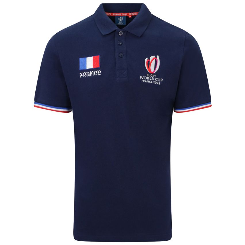 Polo Coupe Du Monde De Rugby France 2023 Bleu Logo - Sportfolio