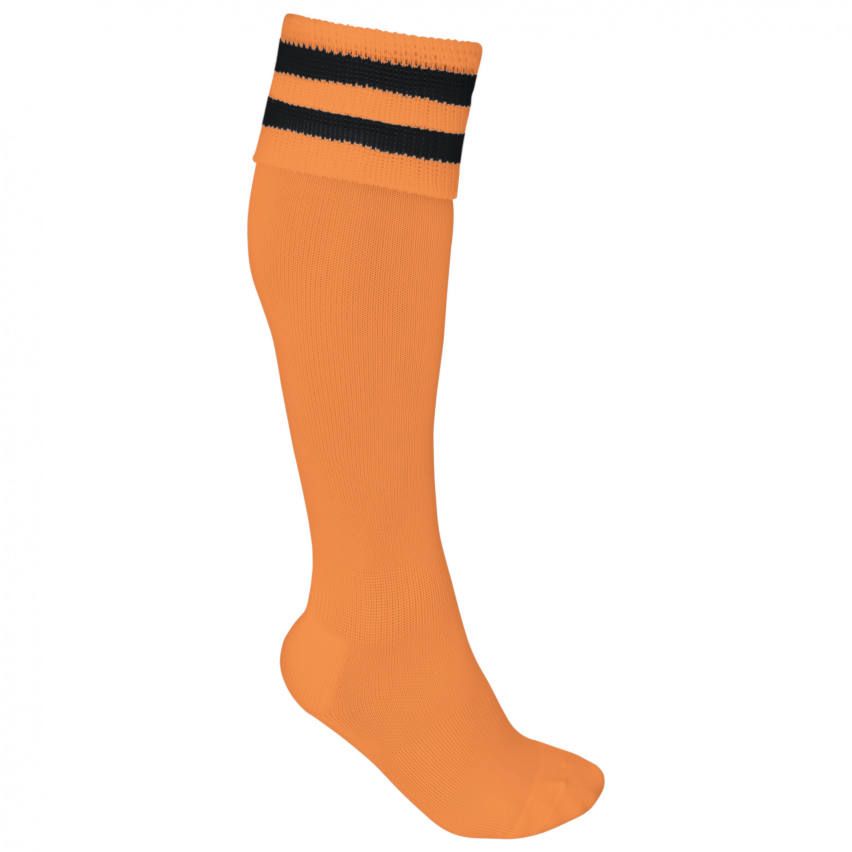 Calcetines Rugby Raya Naranja Negro | boutique-rugby.com